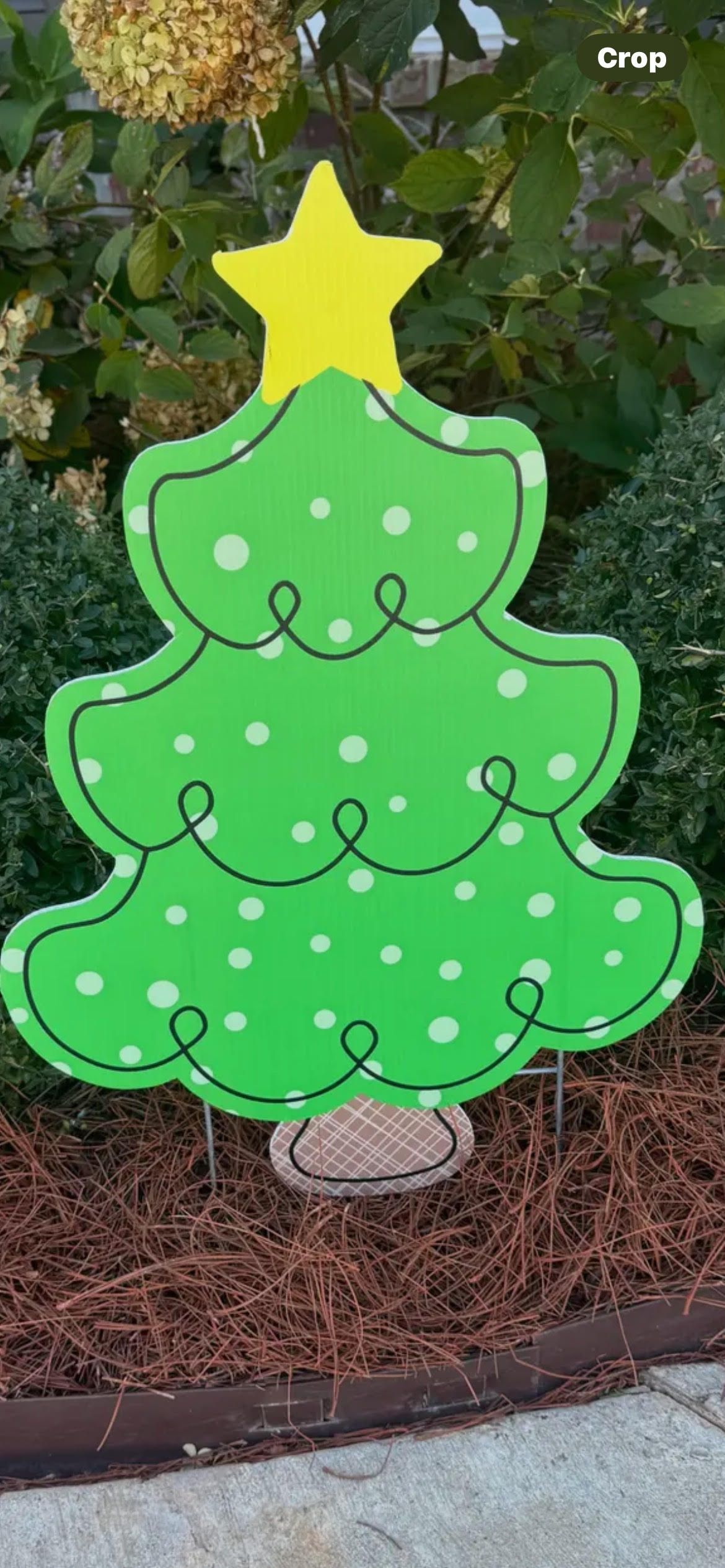 Christmas tree yard sign